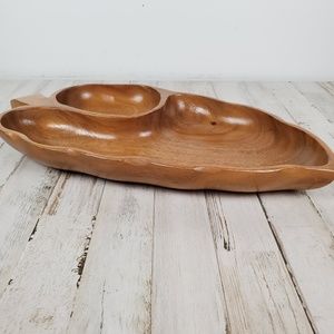 Vintage | Accents | Vintage Leilani Hawaii Large Monkey Pod Services ...